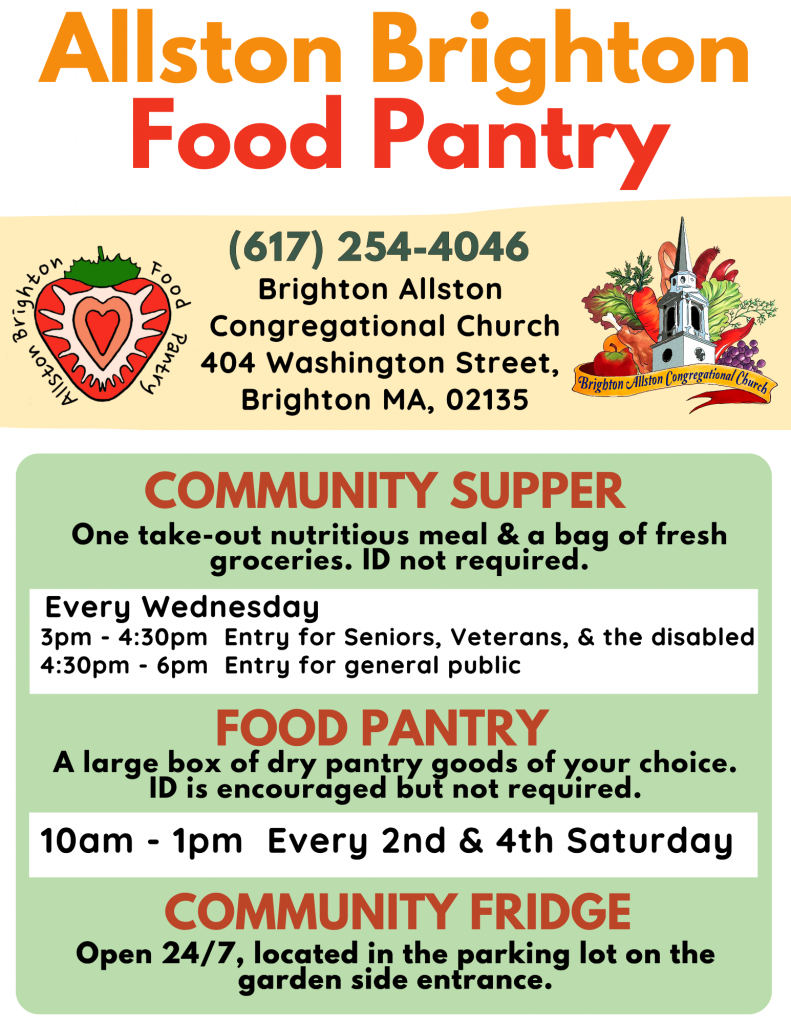 Receive Food & Other Services – Allston Brighton Food Pantry